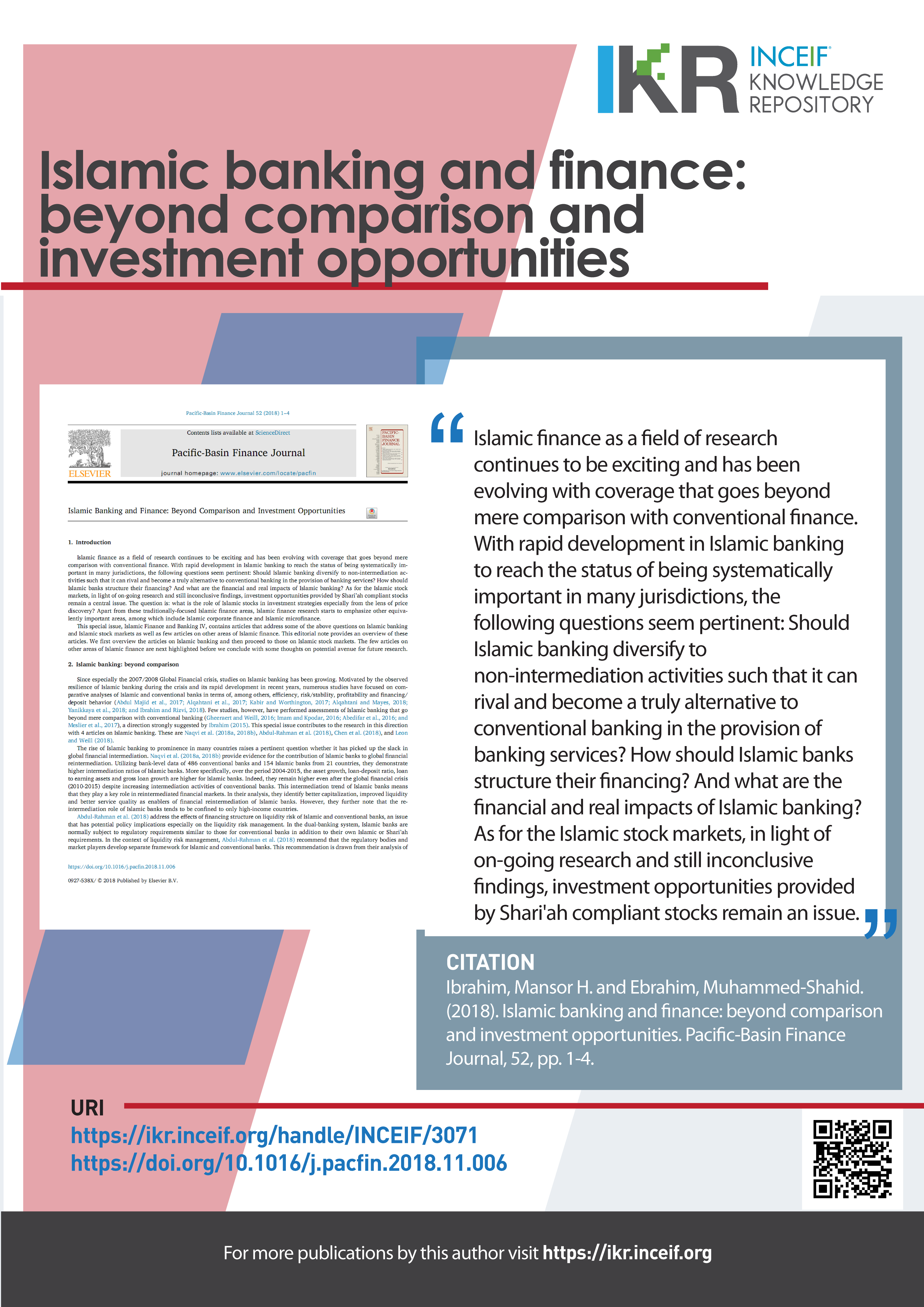 Islamic banking and finance: beyond comparison and investment ...